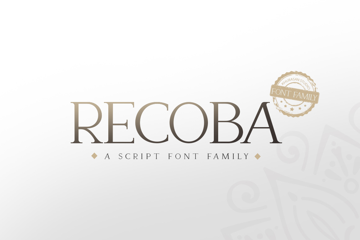 Recoba Font Family, a Serif Font by khurasan | Creative Market