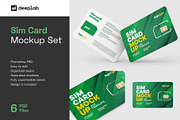 Sim Card Mockup Set, a Print Template by Deeplab