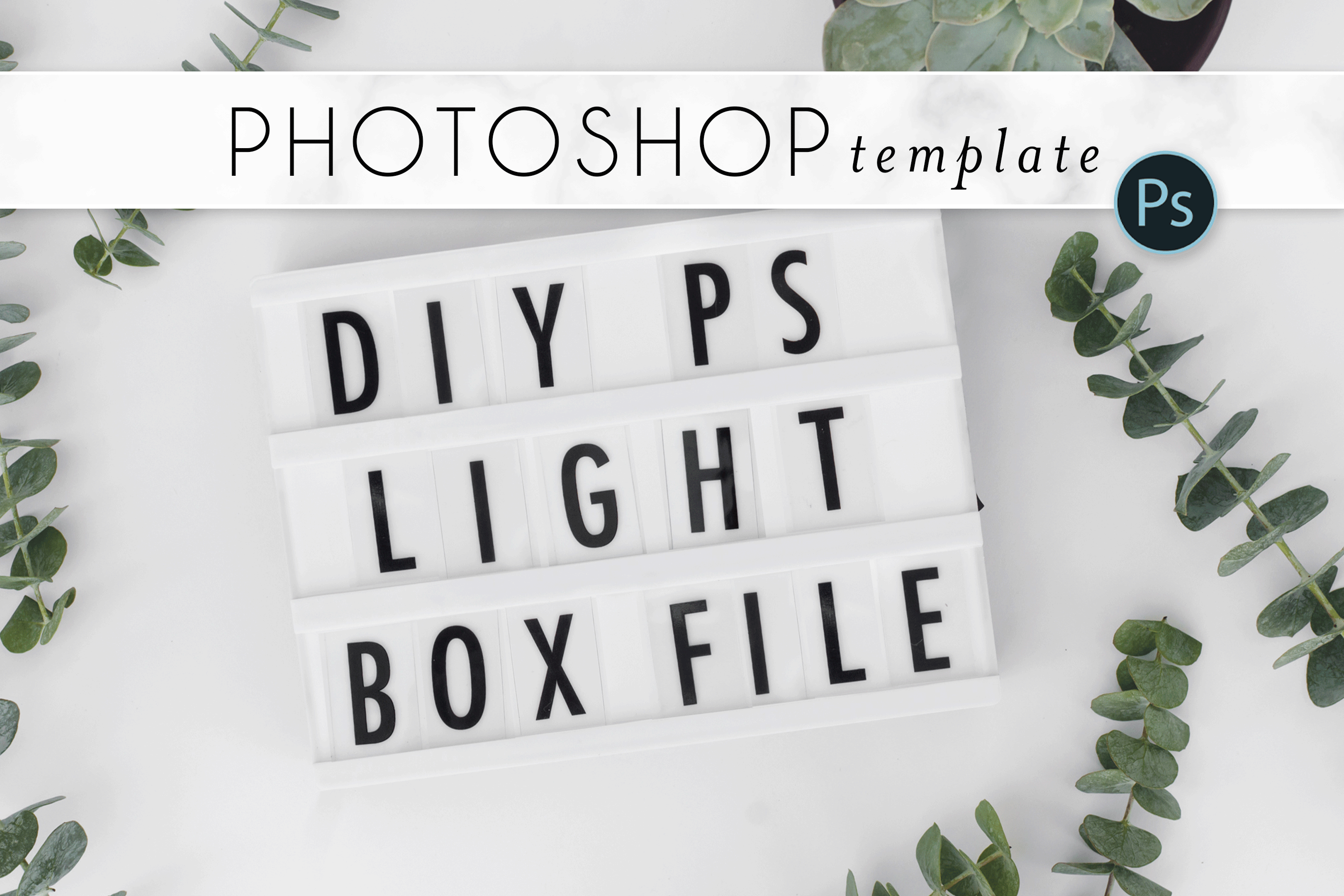 DIY Lightbox Photoshop Template, a Social Media Template by Ashley ...