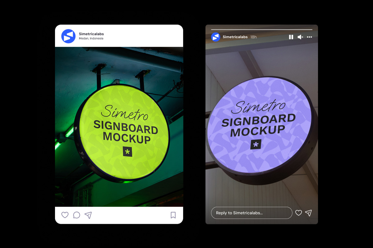 Signboard Store Mockup, an Advertising Mockup by Simetrica Labs