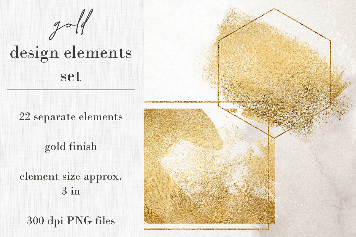 22 Gold foil design elements, an Object Graphic by PixelJungle