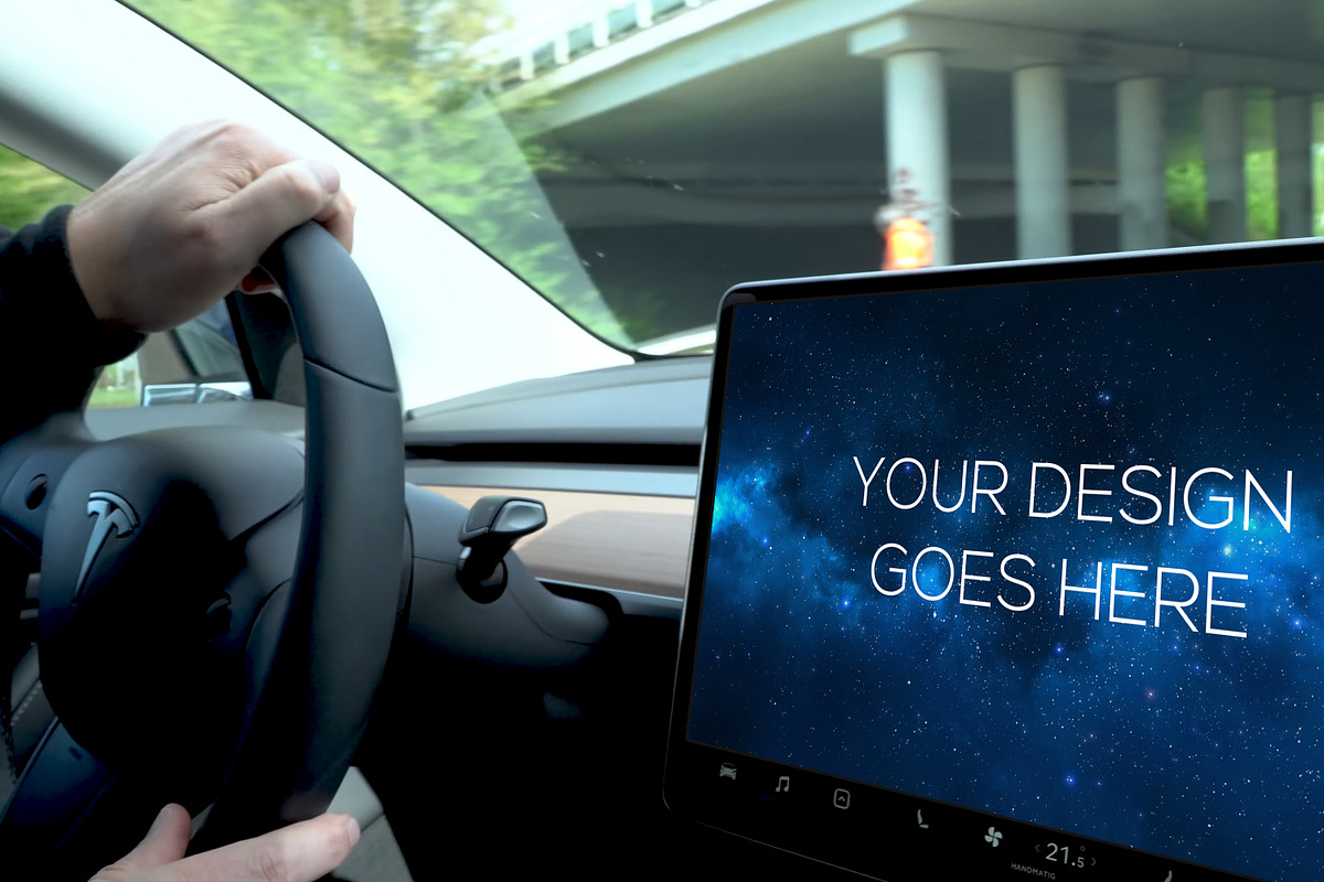 Tesla Model 3 Mockup #11, an iPad Mockup by Laura