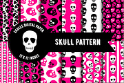 Skull digital papers bundle | Graphic Patterns ~ Creative Market