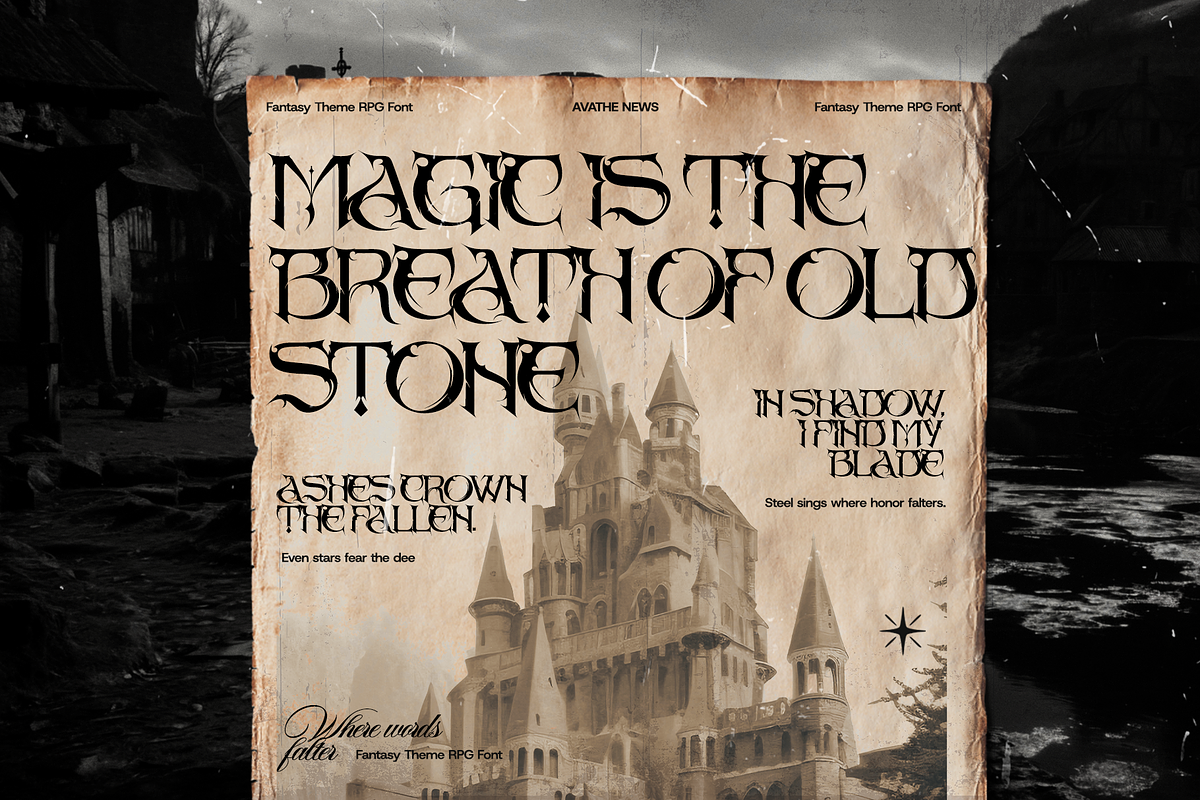 Avathe – Dark Fantasy RPG Font