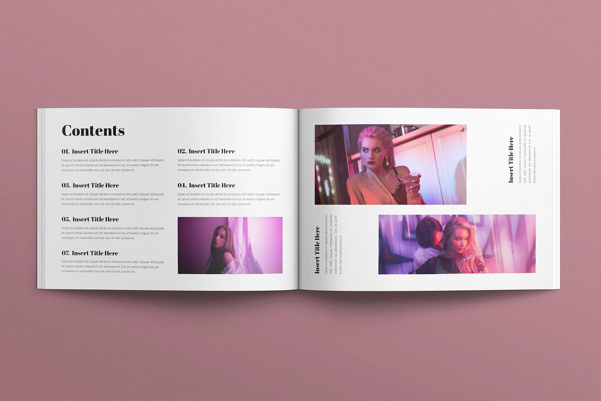 Modern Magazine Template Landscape, a Magazine Template by TemplatesForest