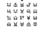 Bra Icons | Solid Icons ~ Creative Market