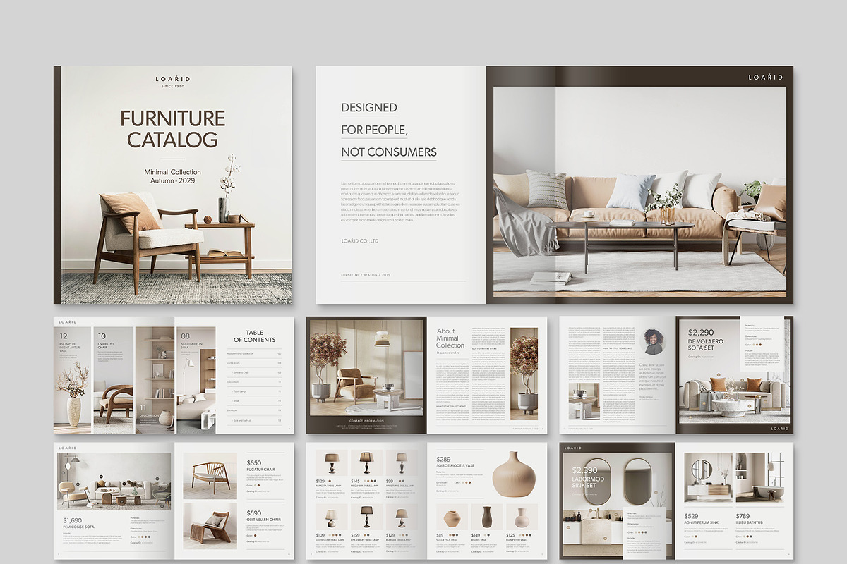 Square Furniture Catalog, a Brochure Template by BrandPacks