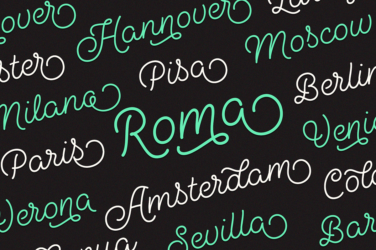 Sugar Cane, a Script Font by Uniontype