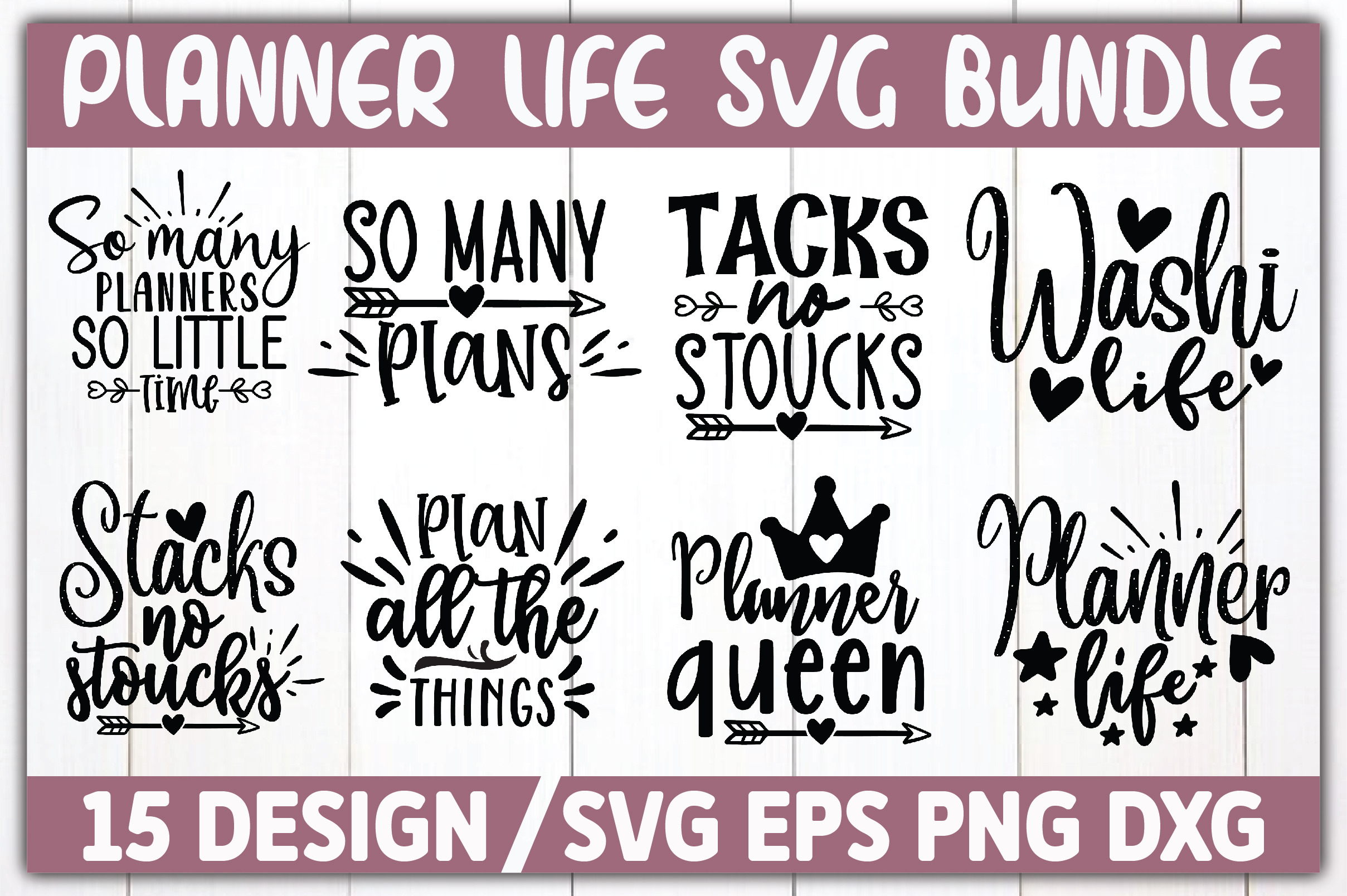 Planner Life SVG Bundle, a Graphic by crafthome