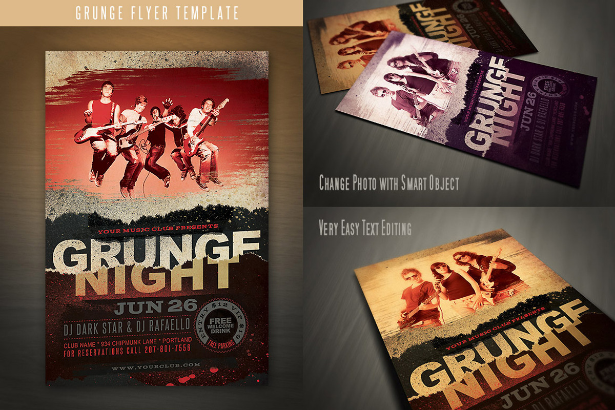 Grunge Flyer Template, a Flyer Template by JumboDesign