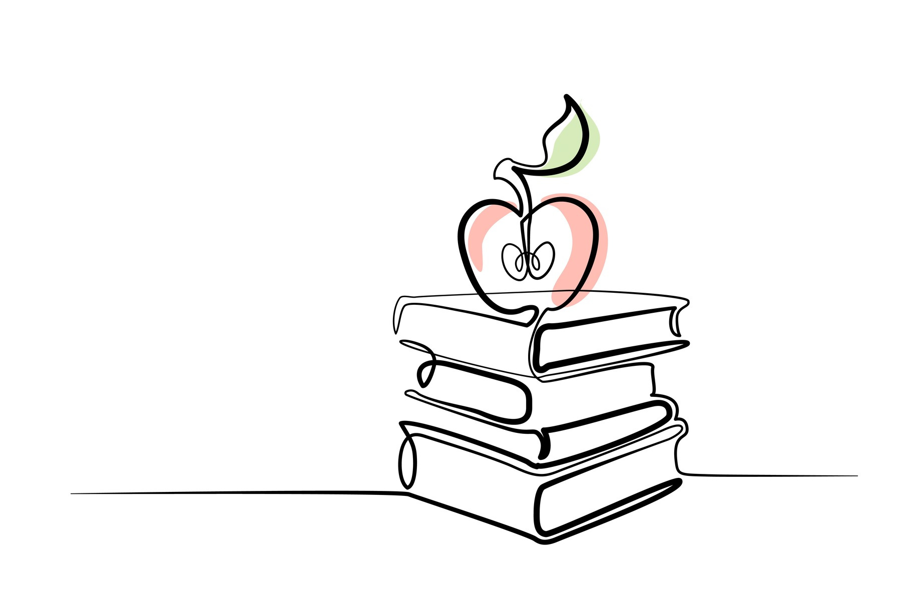 line drawing. Stack of books, an Object Graphic by Valenty