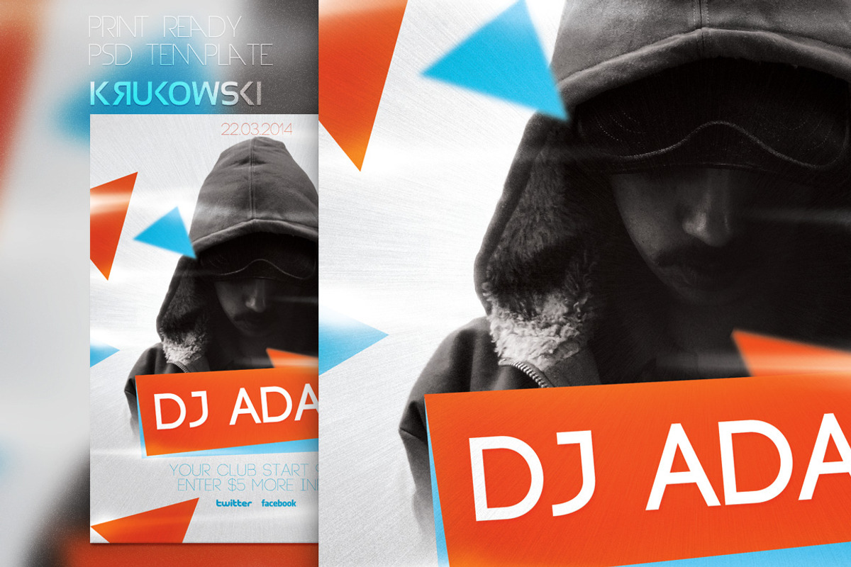 Deejay Party Flyer, a Flyer Template by Krukowski Graphics