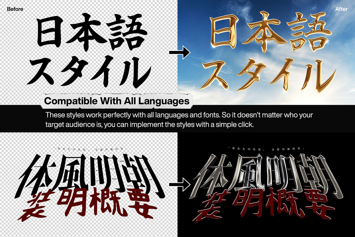Chrome Text Effects Vol.7, a Layer Style Add-On by Hyperpix Productions