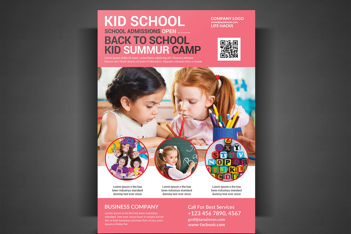 School Flyer, a Flyer Template by graphicforest