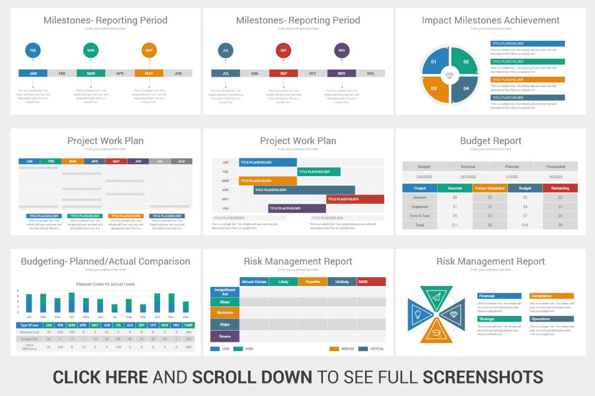 Project Management PowerPoint Design, a Presentation Template by OceanArt