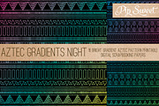 Aztec Gradient Night 16 Patterns, a Pattern Graphic by Pip Sweet
