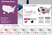 USA Map Clean Theme 1, a Presentation Template by Yes Presentations ...