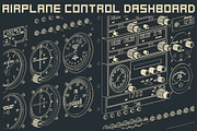 Airplane Control Dashboard Set, a Technology Illustration by Blacklight