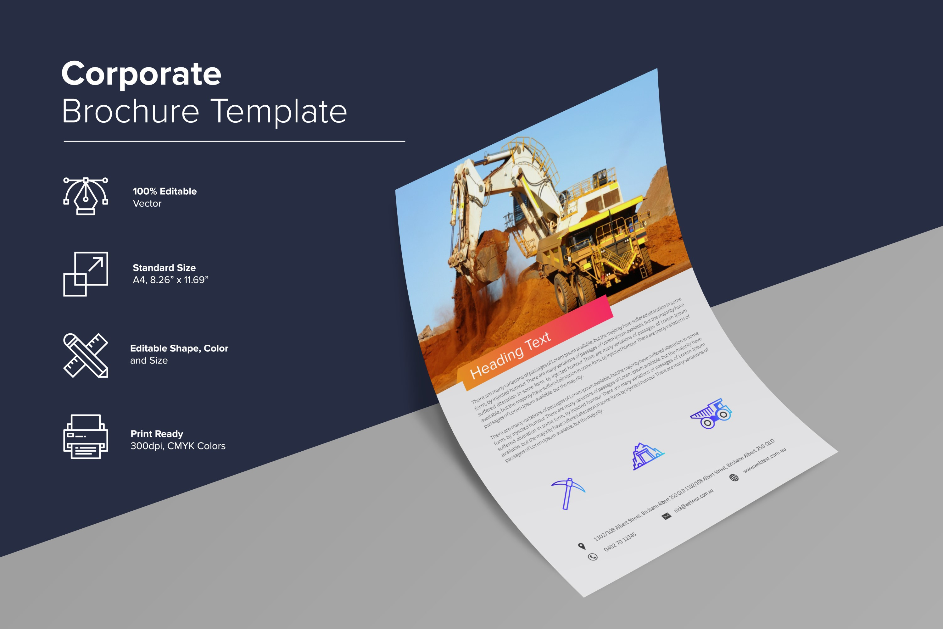 Mining industry Brochure Template, a Brochure Template by shahsoft