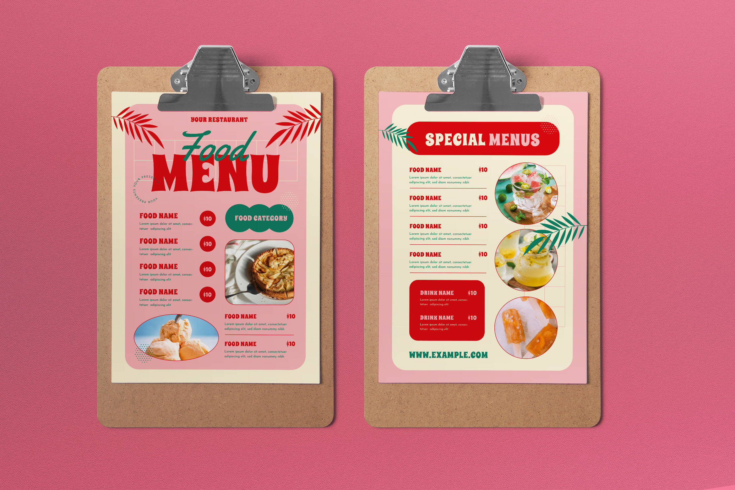 Summer Food Menu, a Flyer Template by graphicook | Creative Market
