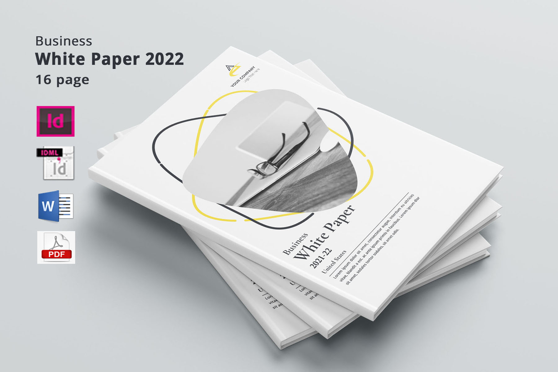 White Paper I MS Word & Indesign, a Brochure Template by obayes