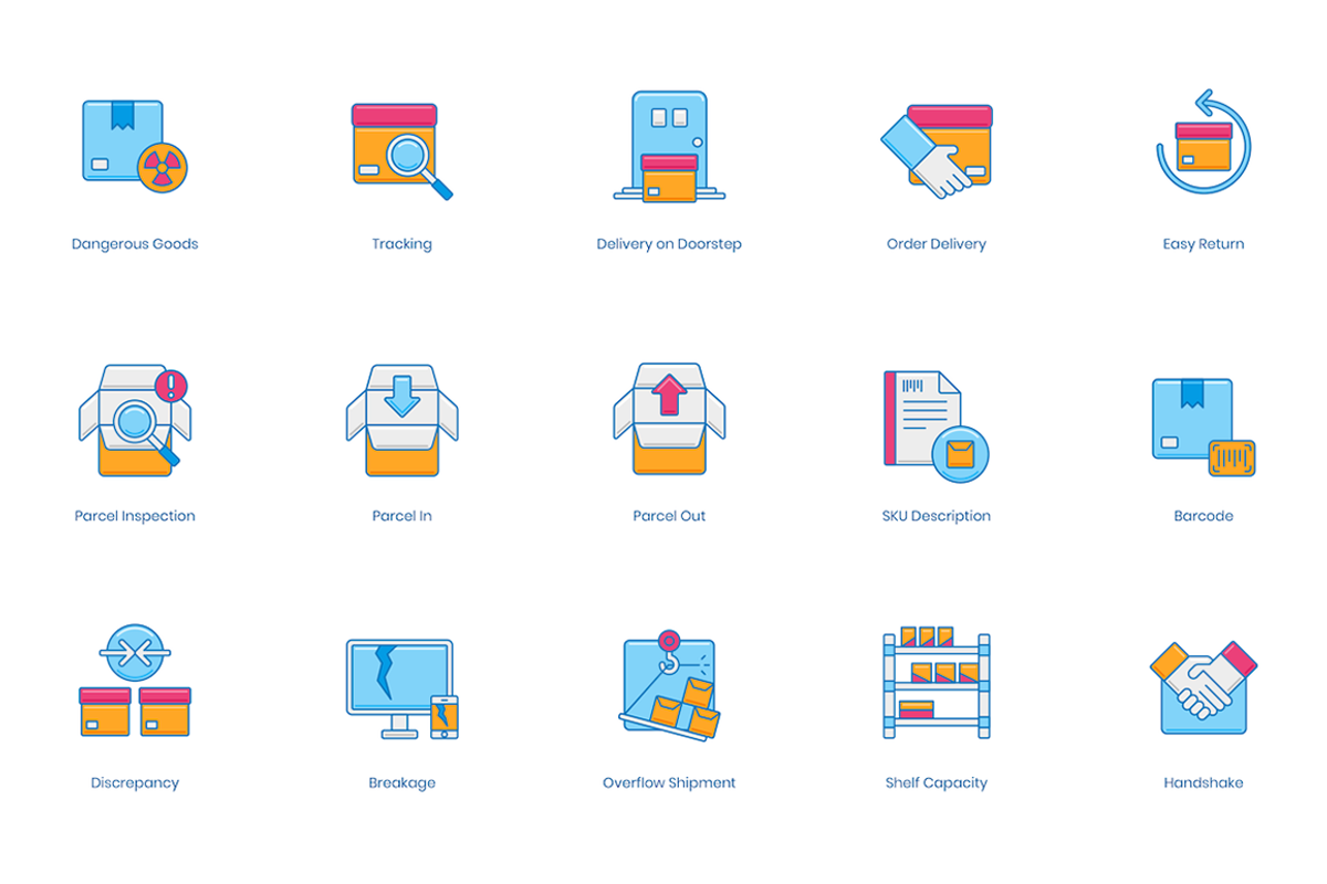 60 Logistics Icons, an Icon by Flat Icons