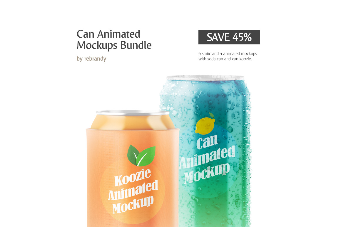 Can Animated Mockups Bundle, a Cups & Container Mockup by rebrandy