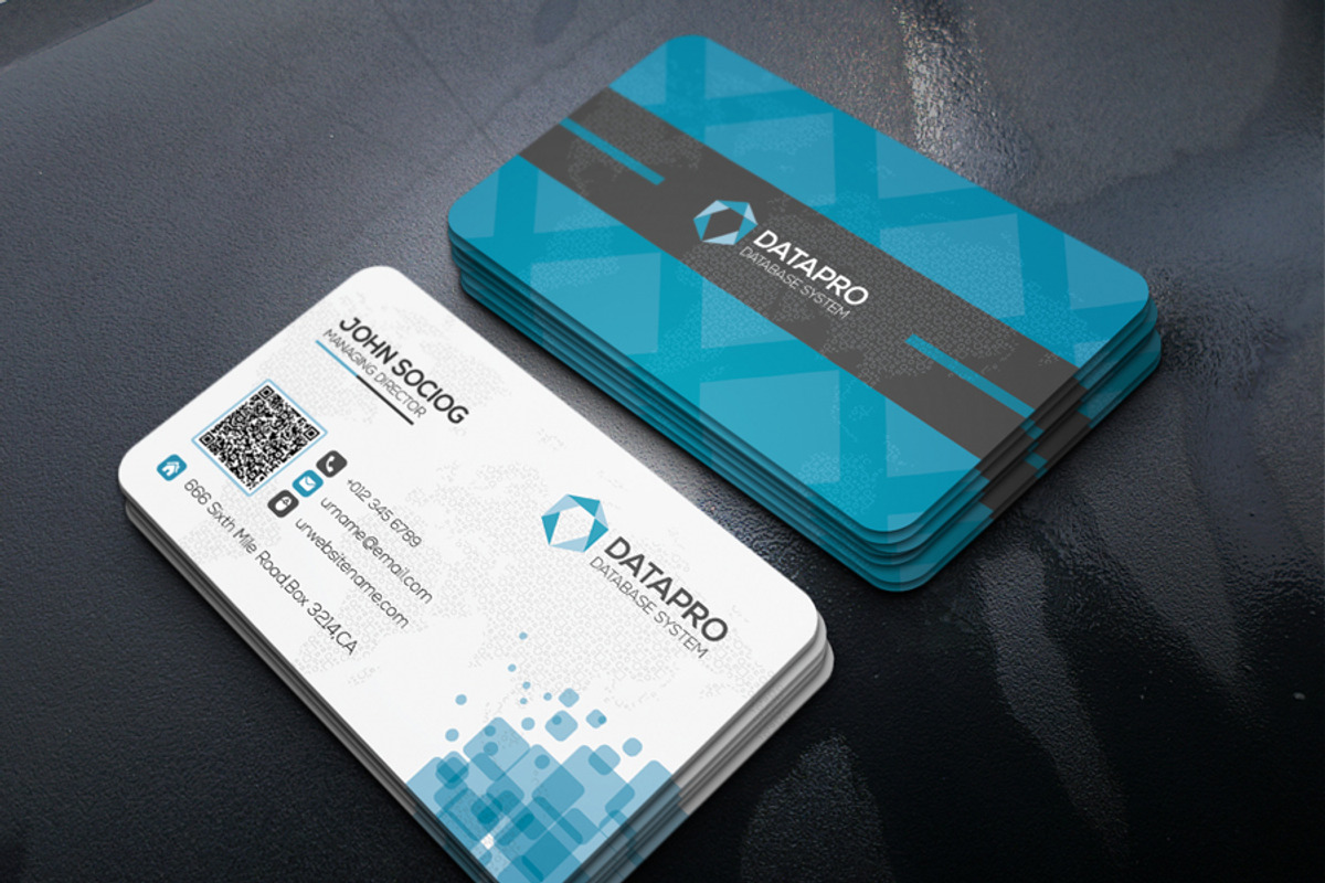 Data Business Card, a Business Card Template by xnorpix