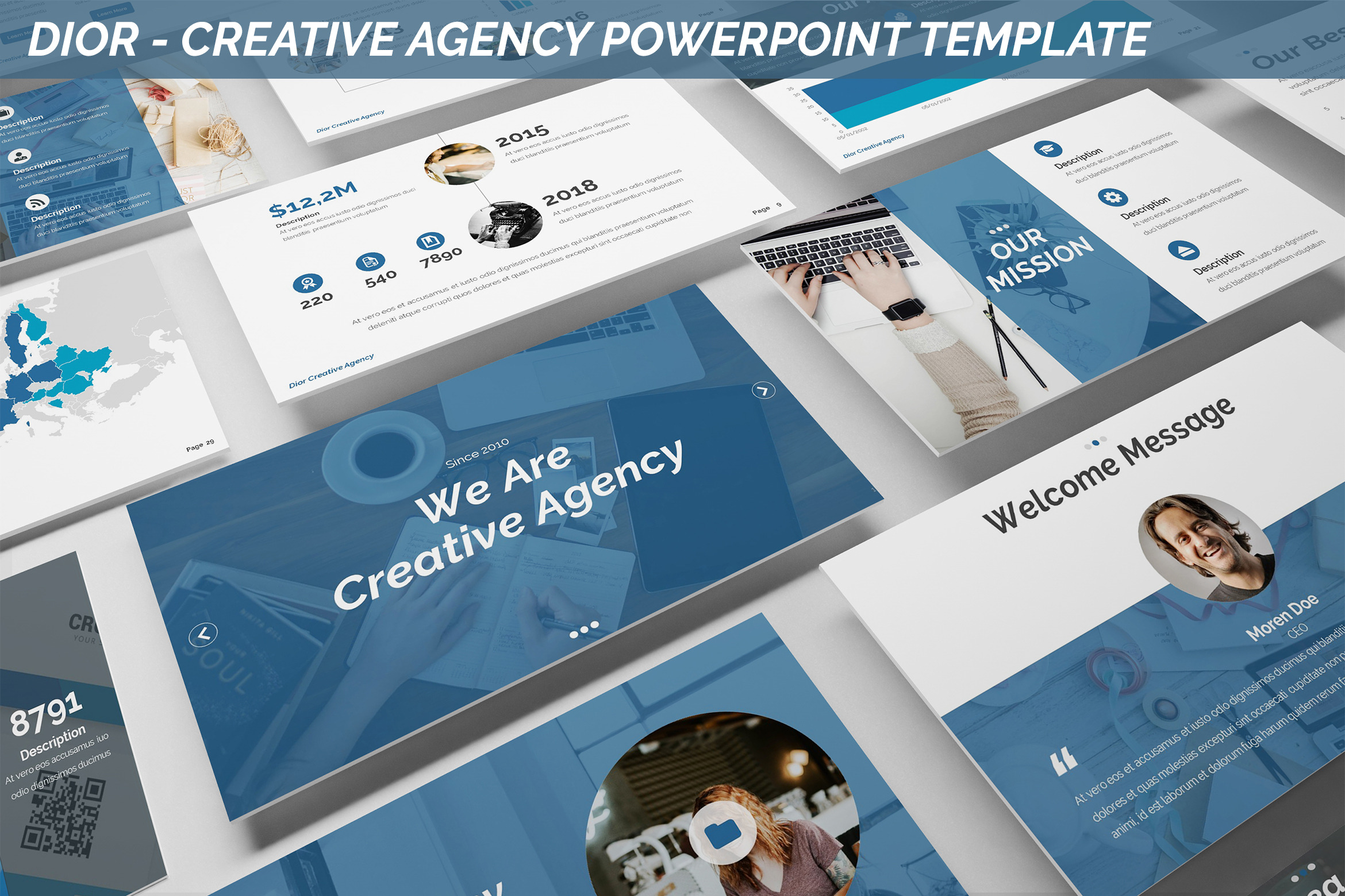 Dior - Agency Powerpoint Template, a Presentation Template by SlideFactory