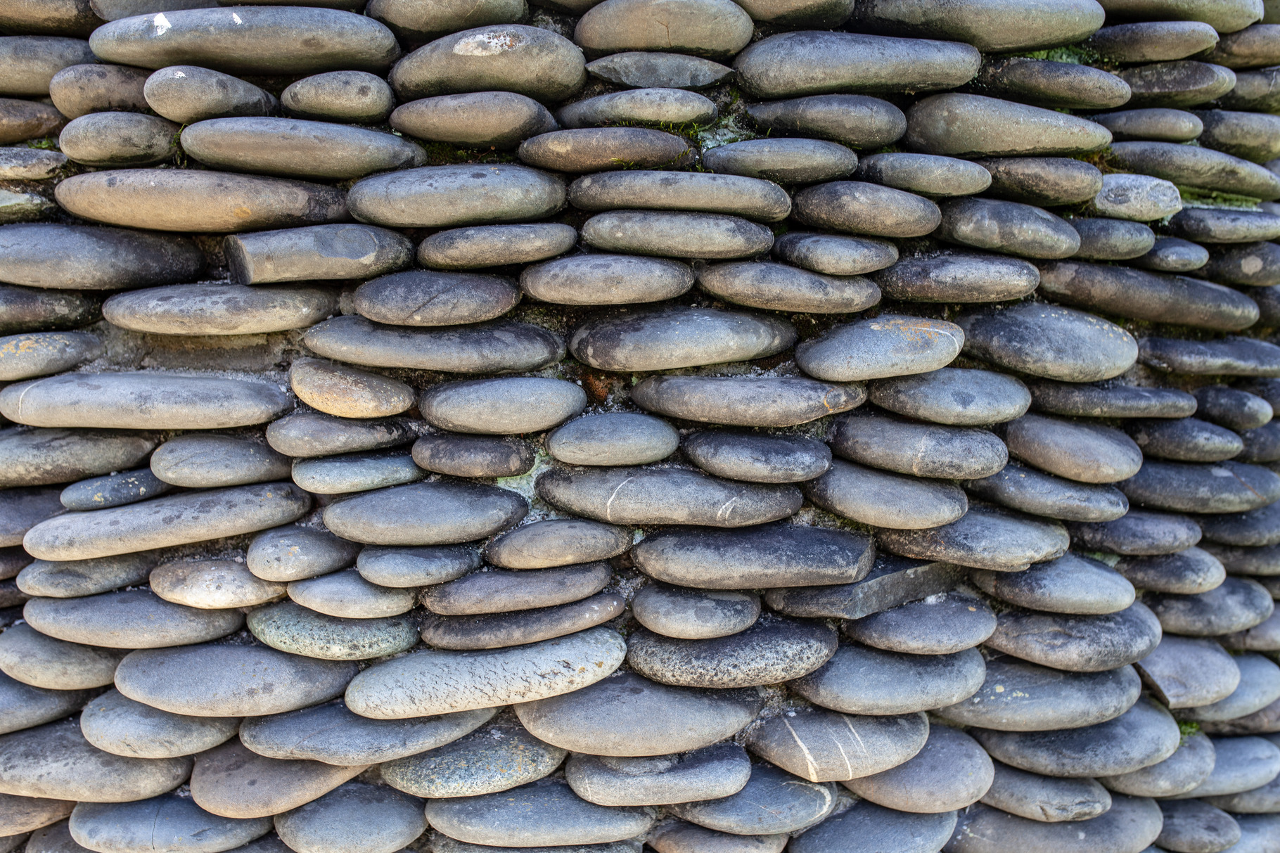 River pebble gravel round stone wall featuring wall, pebble, and ...