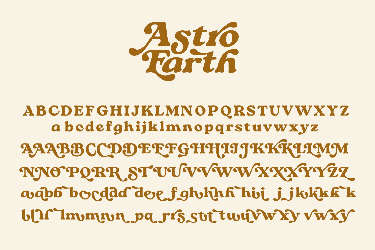 Astro Earth | Retro Display, a Serif Font by Muntab_Art