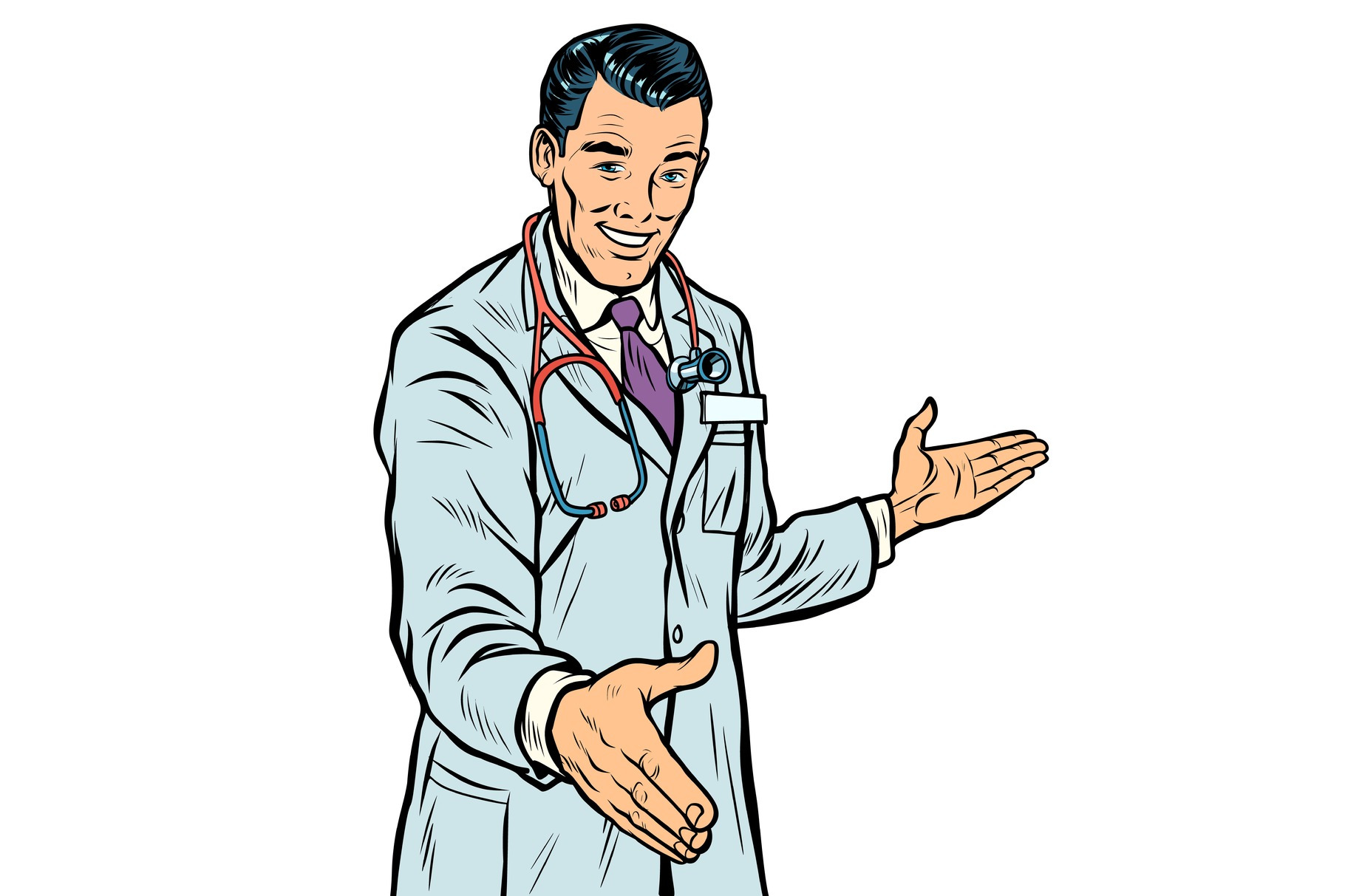 doctor handshake, medicine and, a Healthcare Illustration by studiostoks