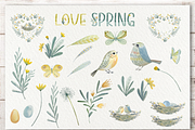 Love Spring Clip Art Set, a Decorative Illustration by Tati Bordiu ...