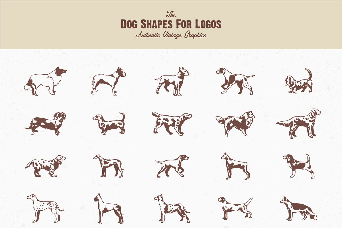 The Dog Shapes For Logos Pack, a Shape Add-On by LovePowerDesigns