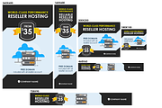 Web Hosting Banner Ad | Flat Style, a Templates & Theme by Saif71 - Shop