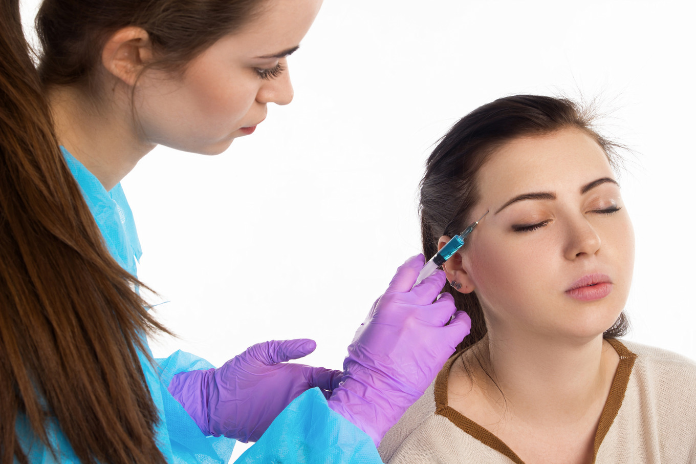 Doctor injects a botox featuring plastic, medicine, and human, a Health ...