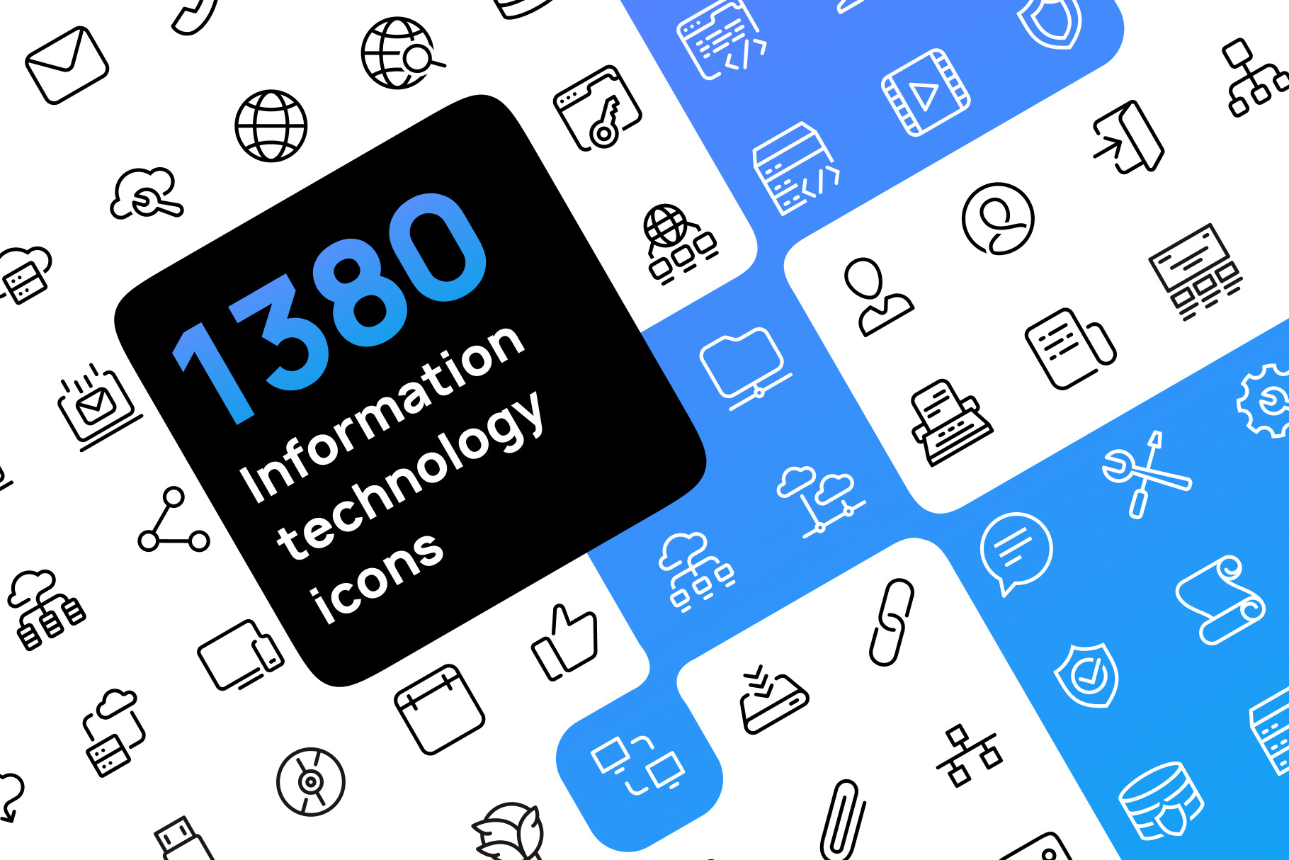 Set 1380 information technology icon, an Outline Icon by AIWD