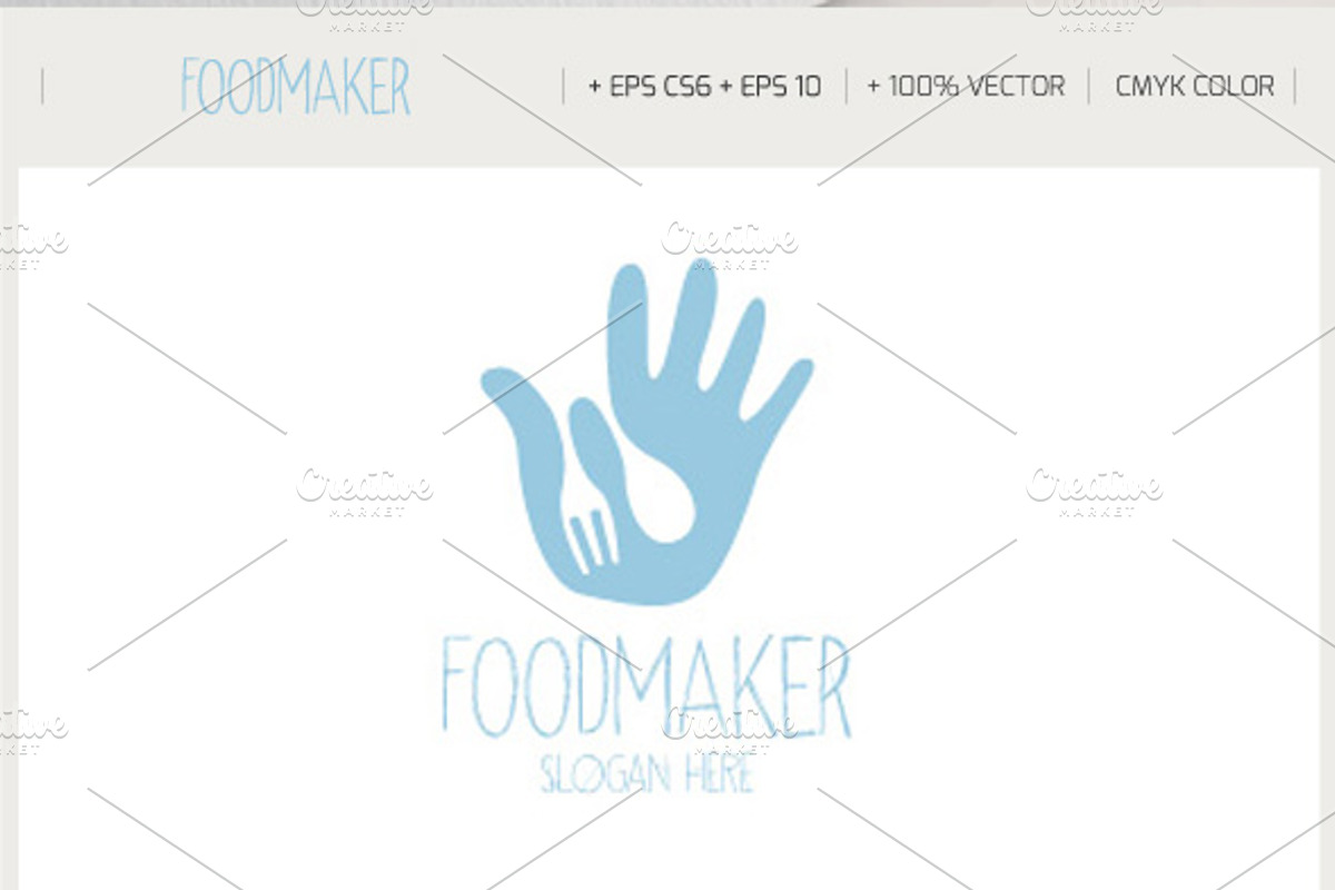 Food Maker, a Branding & Logo Template by blends.studio