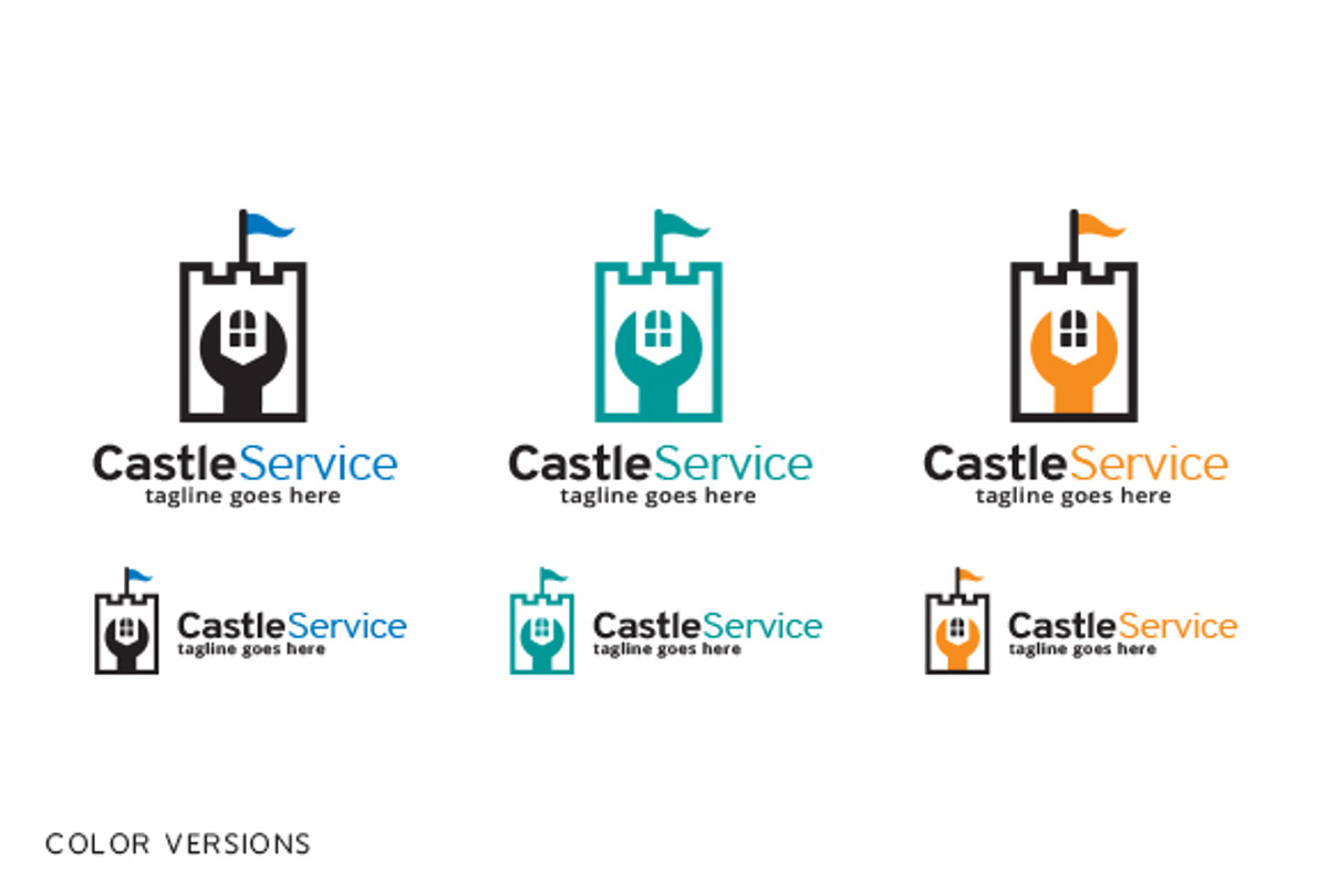 Castle Service Logo Template, a Branding & Logo Template by gunaonedesign