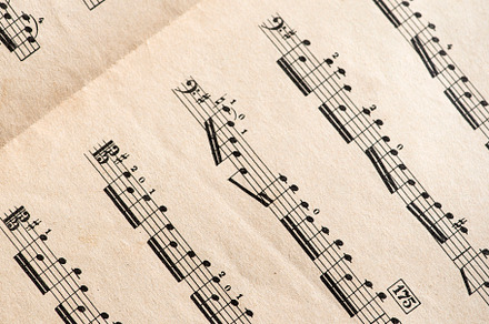 Music notation book containing music, notes, and sheet, an Arts ...