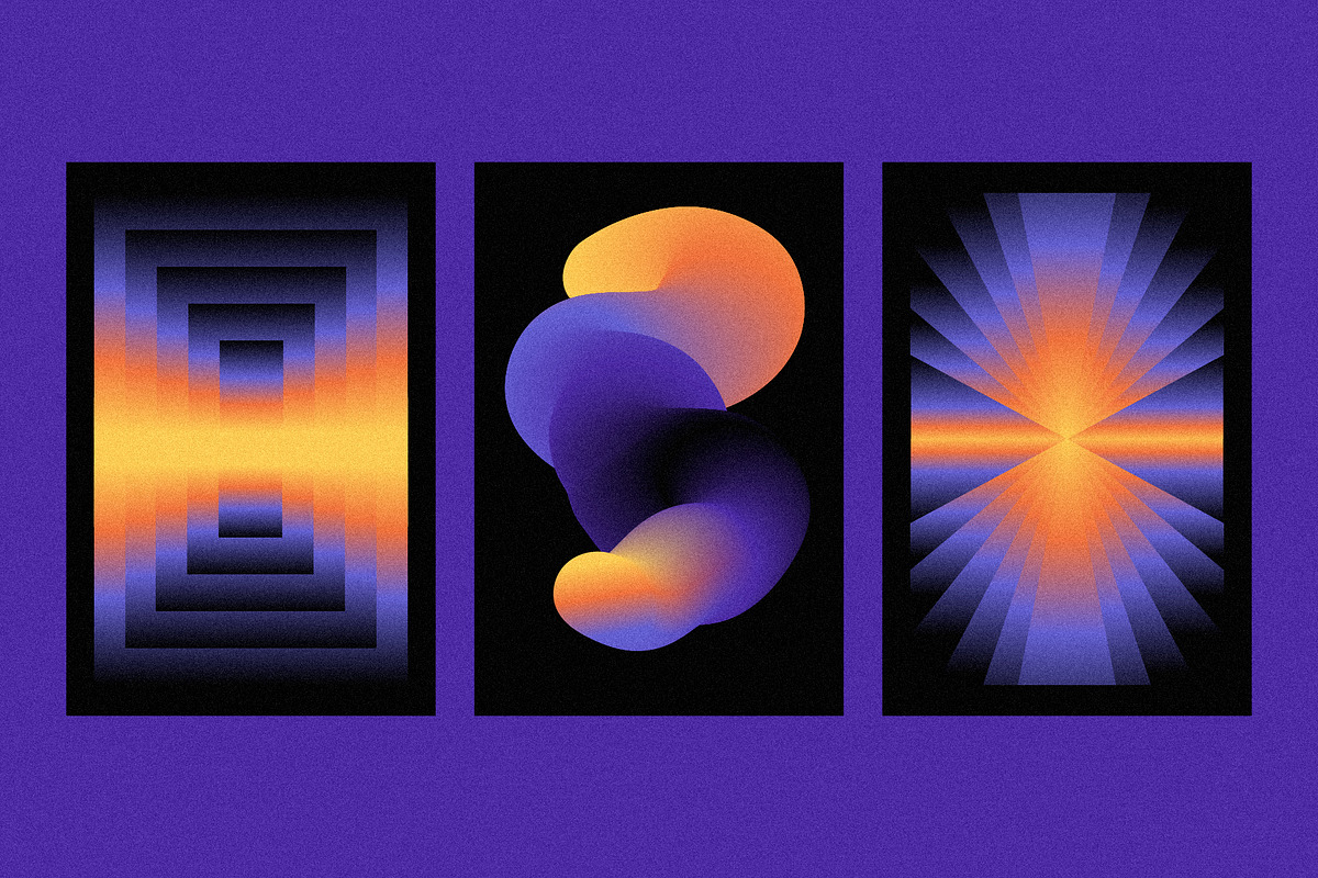Gradient abstract design elements