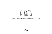 Giants — A Lanky Handwritten Font, a Sans Serif Font by Mix Fonts