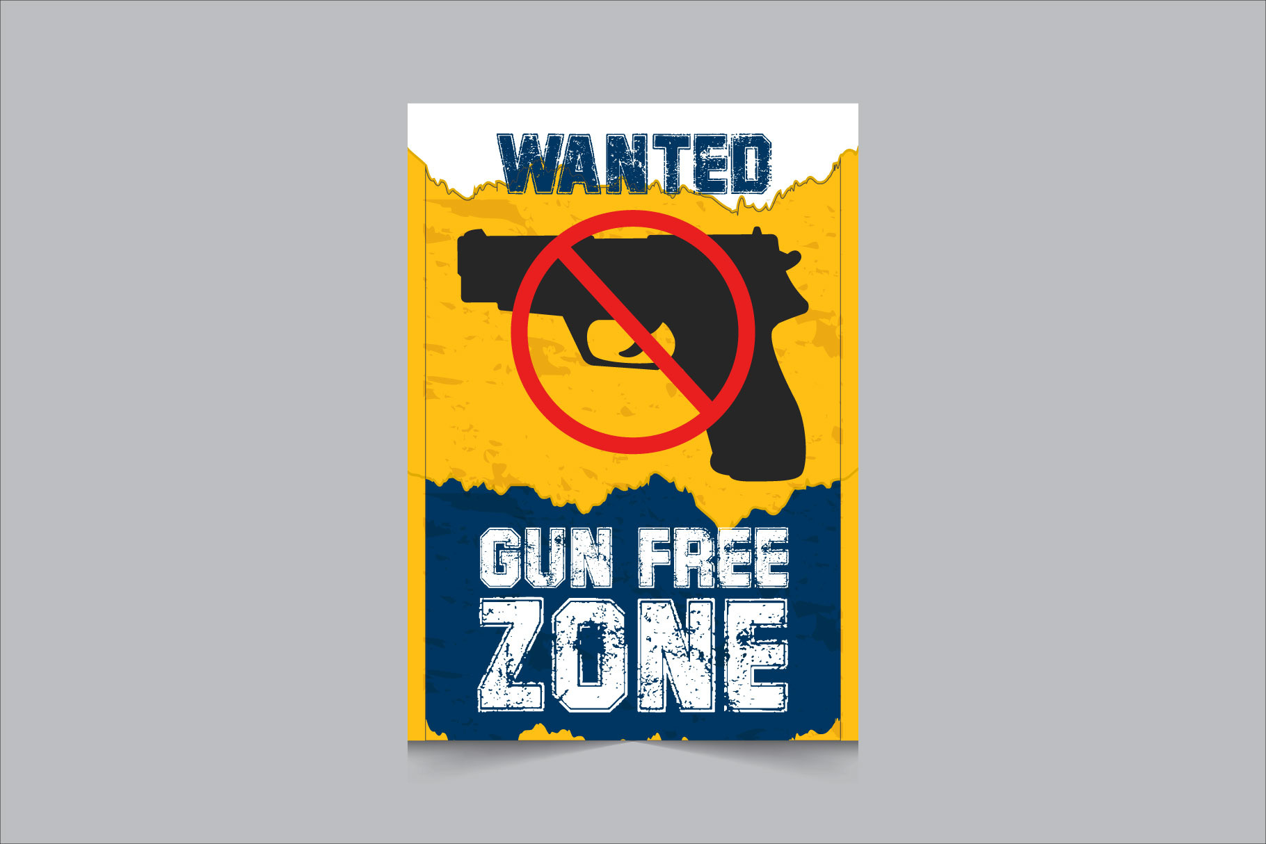 Gun free zone sign templates, a Poster Template by thedesignsource