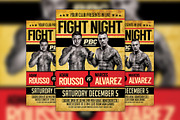 MMA/UFC Fight Night Flyer Template, a Flyer Template by Flyermind