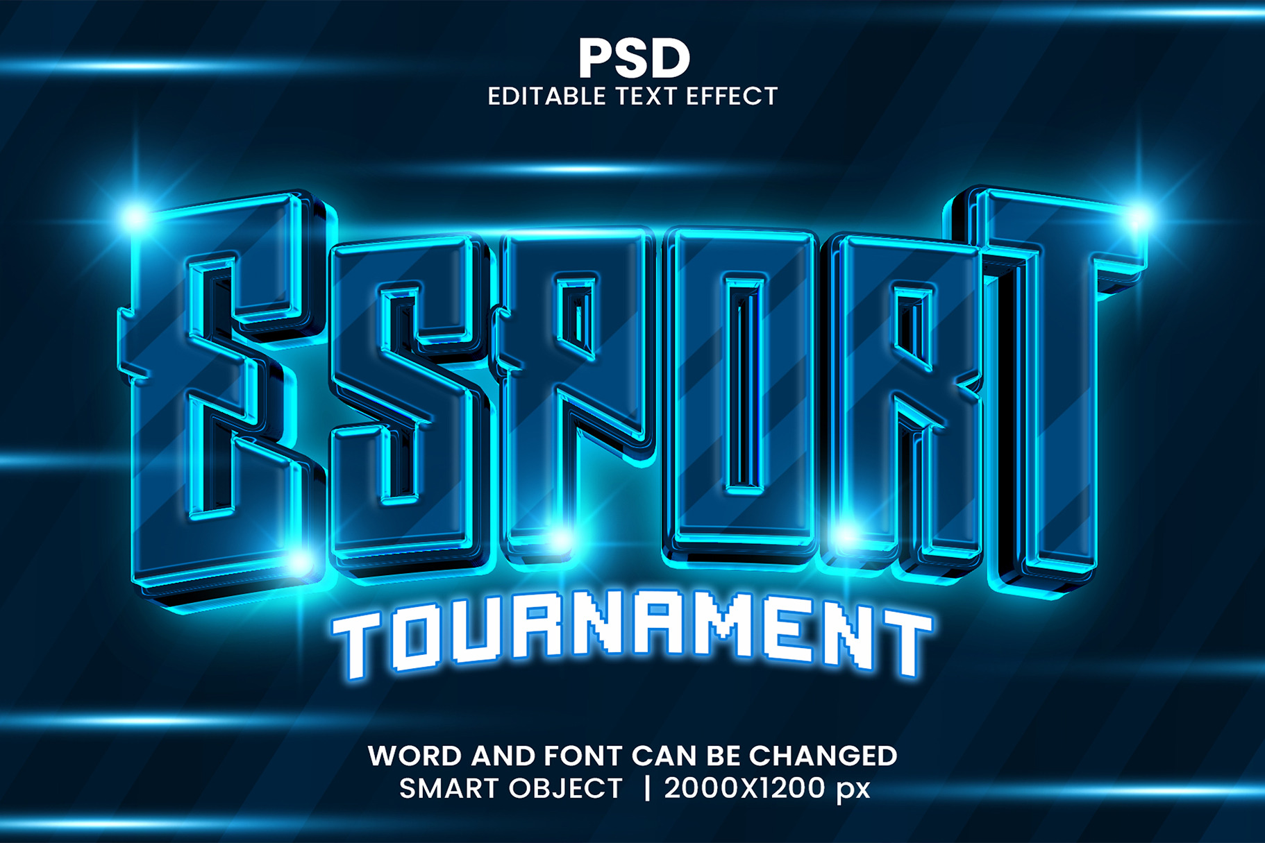 Esports Gaming 3d Text Effect Style, a Layer Style Add-On by bdrobin