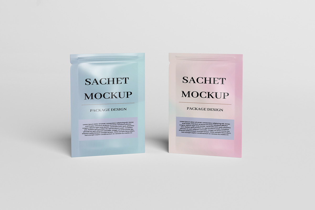 Pouch Sachet Mockup, a Print Template by AKMAL STUDIO