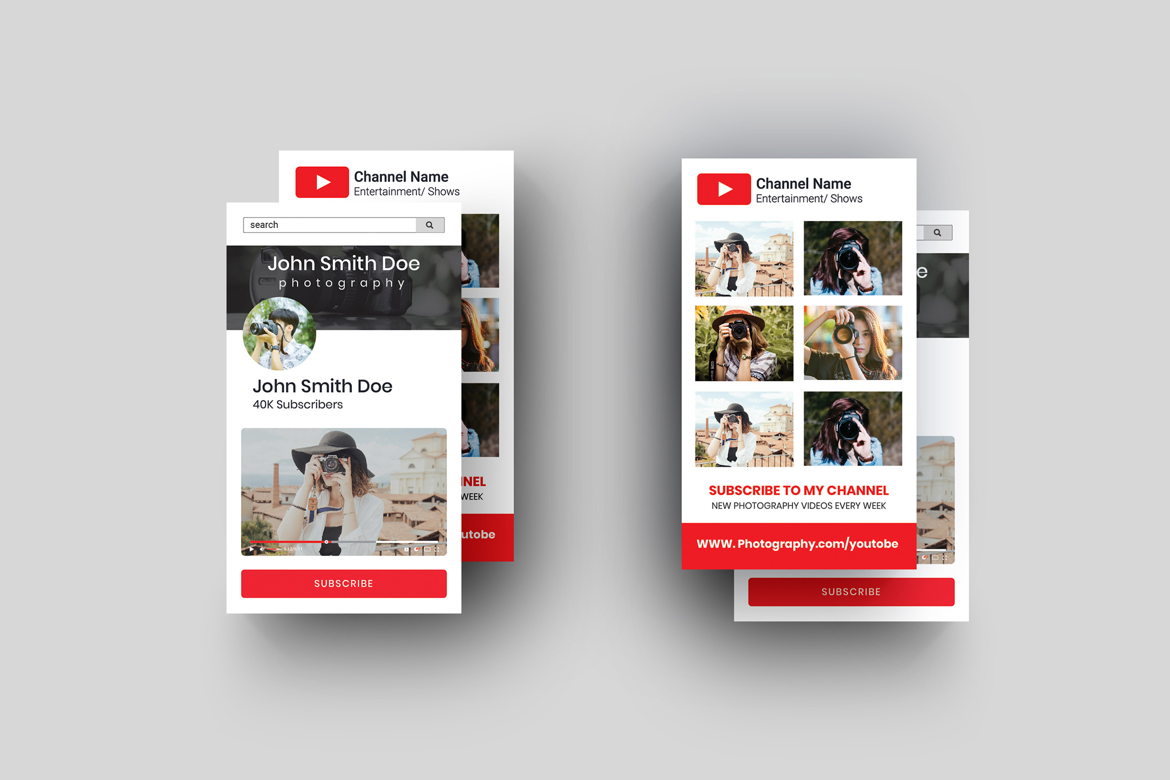 YouTube Business Card, a Business Card Template by UI_Expert