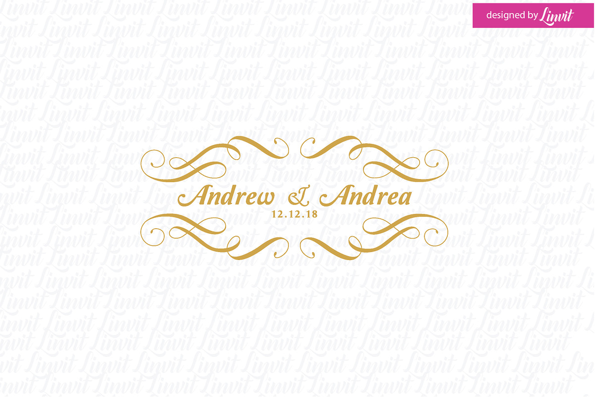 Simple Wedding Logo, a Branding & Logo Template by LinvitInstant ...