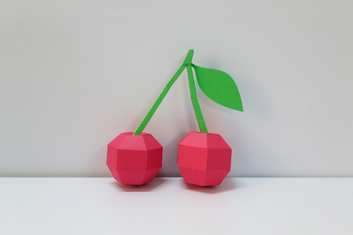 DIY Cherry - 3d papercraft, a Templates & Theme by PAPER amaze