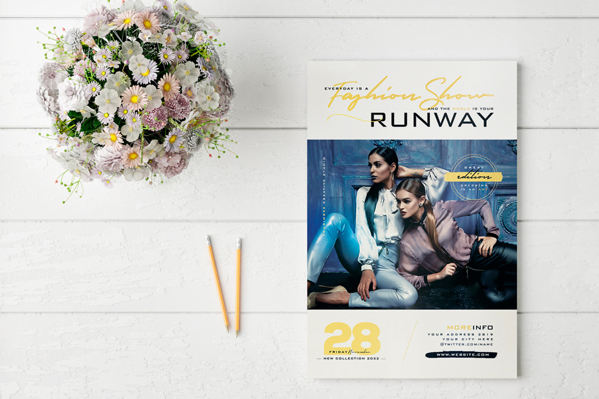 Runway Flyer Template, a Flyer Template by Touringxx Creative Studio